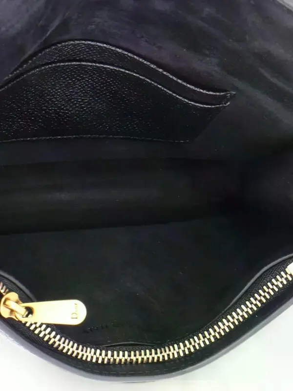 Dior Saddle Rectangular Leather Belt Bag - Black