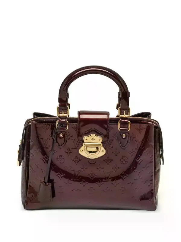 LOUIS VUITTON Monogram Vernis Satchel Bag - Red