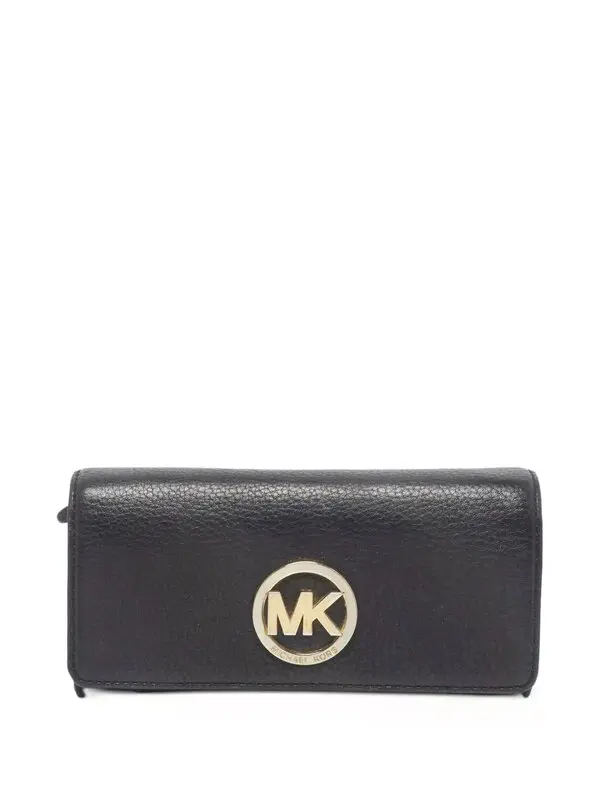 Michael Kors Fulton Leather Continental Wallet - Black