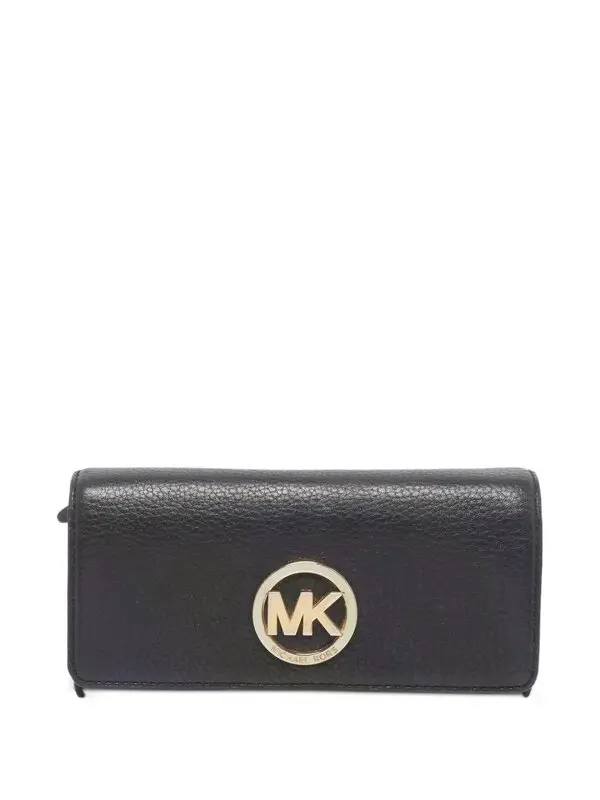 Michael Kors Fulton Leather Continental Wallet - Black
