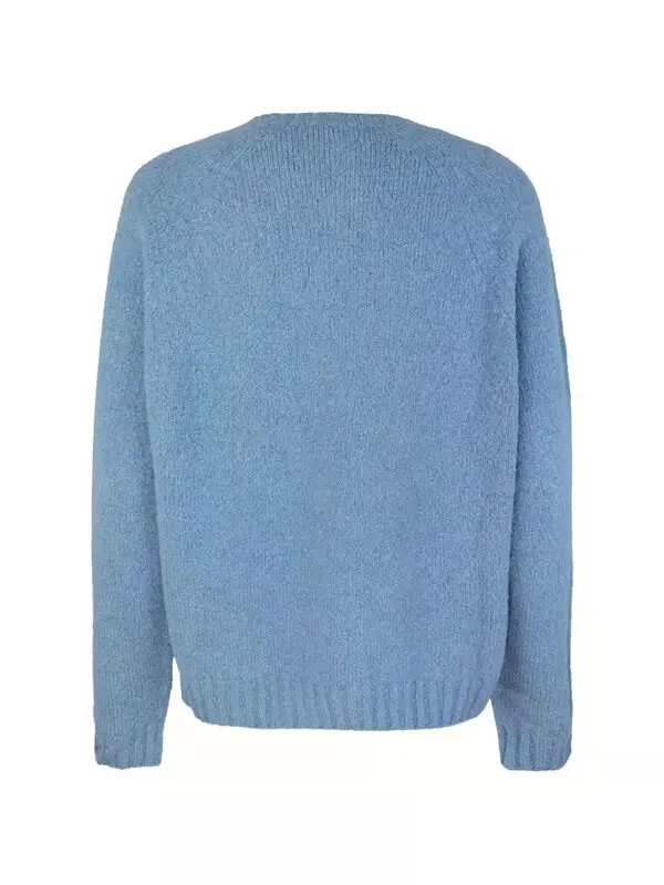 Max Mara Raglan Sleeve Knitted Sweater - Blue