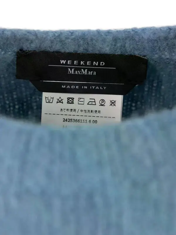 Max Mara Raglan Sleeve Knitted Sweater - Blue