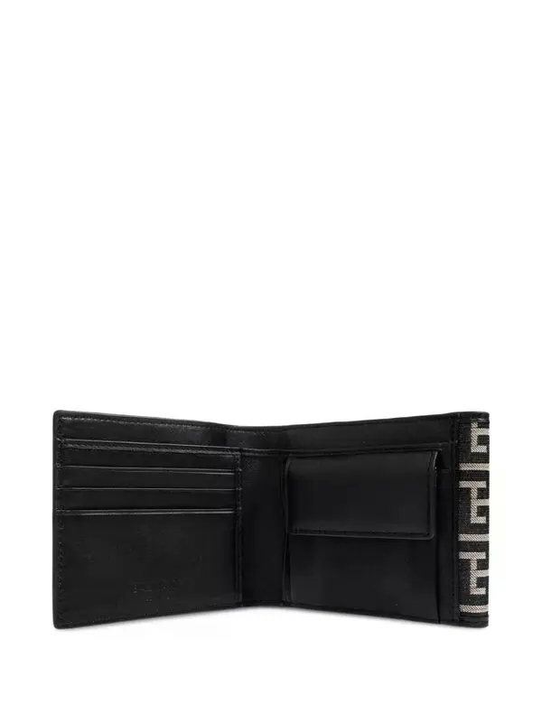 Balmain Monogram Canvas Wallet - Black