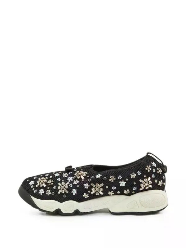 Dior Fusion Crystal-embellished Sneakers - Black