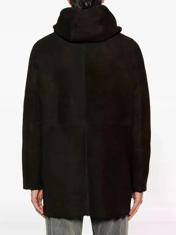GIORGIO BRATO Hooded Shearling Coat