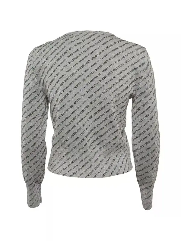 Balenciaga Logo-print Button-up Cardigan