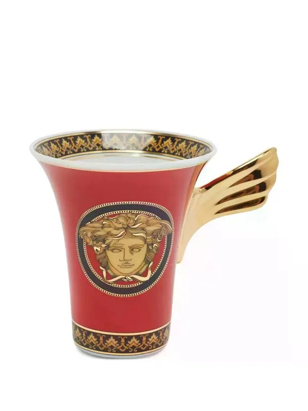 Versace Medusa Ikarus Cup And Saucer Set - Red