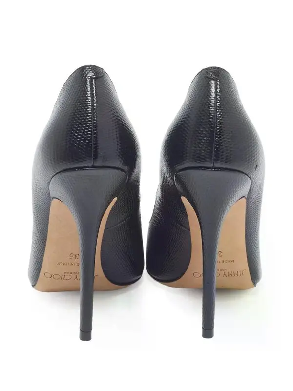 JIMMY CHOO Lizard-embossed Leather Stiletto Pumps