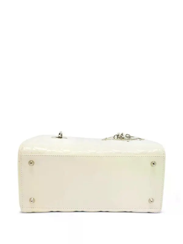 Dior Medium Lady Tote Bag - White