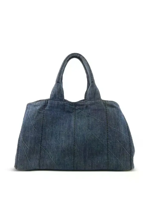 Prada Canapa Tote Bag - Blue