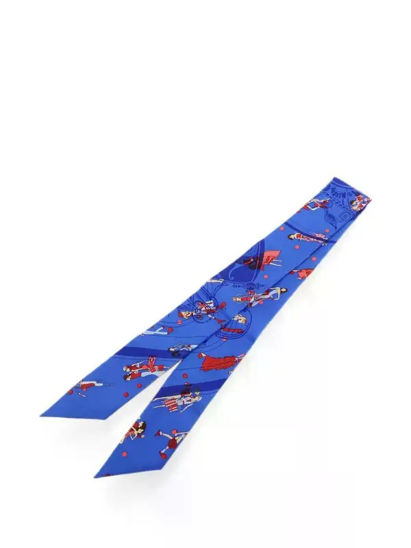 Hermès Graphic-print Scarf - Blue