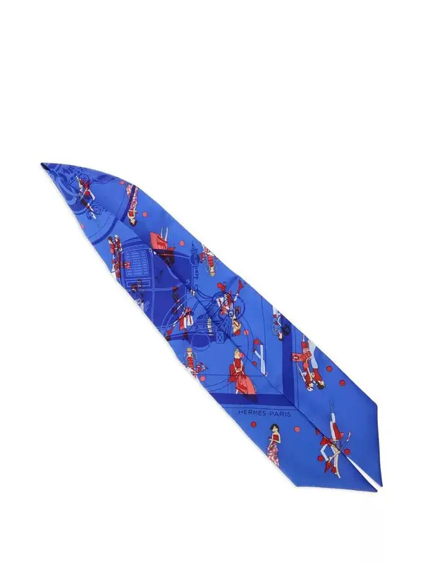 Hermès Graphic-print Scarf - Blue