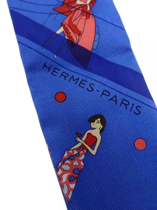Hermès Graphic-print Scarf - Blue