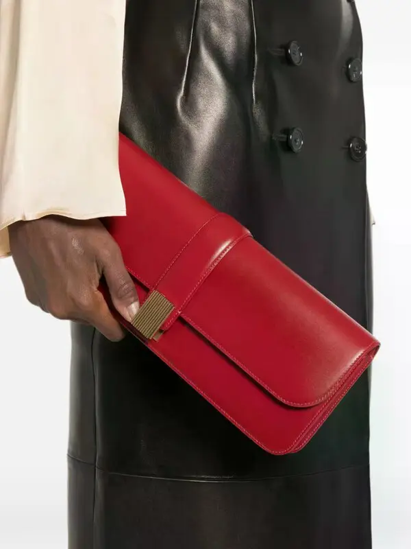 Khaite Blake Leather Clutch Bag - Red
