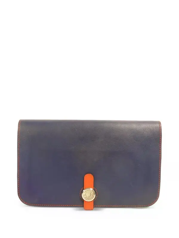 Hermès 2014 Gm Dogon Wallet - Blue