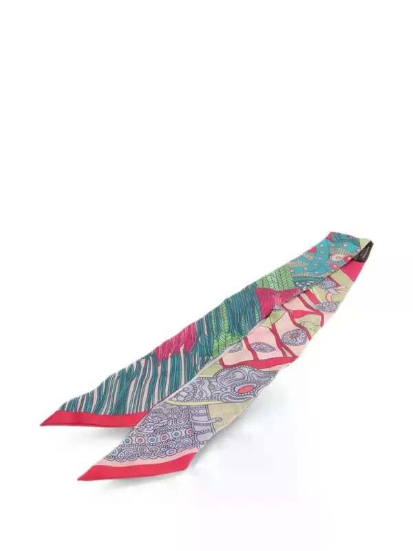 Hermès Twilly Graphic-print Scarf - Blue