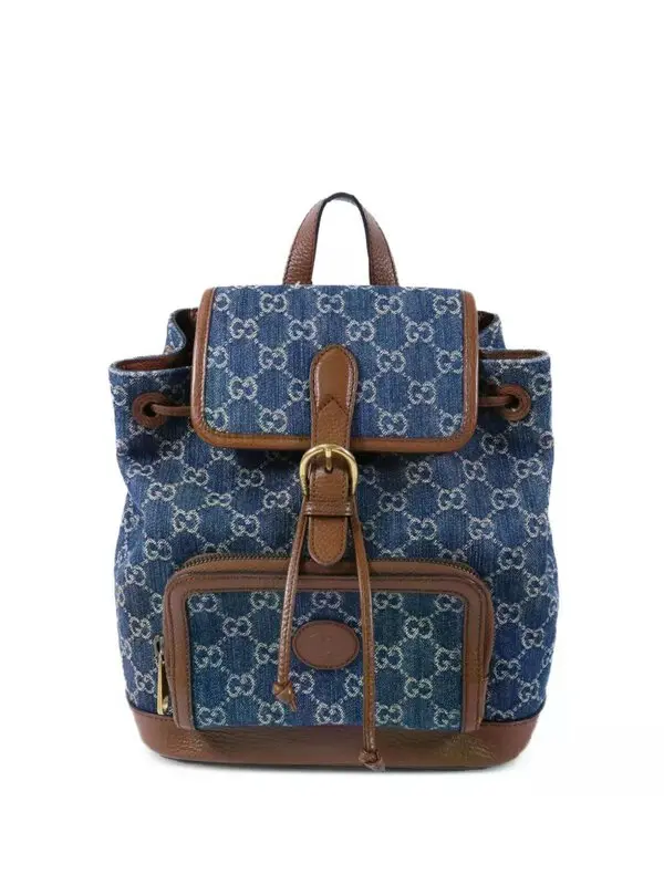 Gucci Gg Monogram Denim Backpack