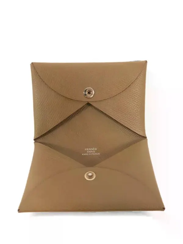 Hermès Calvi Epsom Card Case - Neutrals