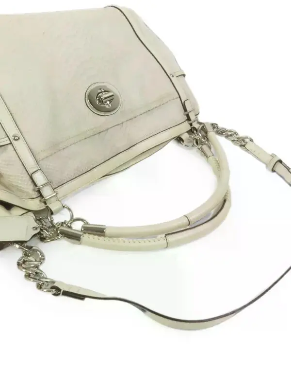 COACH VINTAGE Snake-effect Turn-lock Shoulder Bag