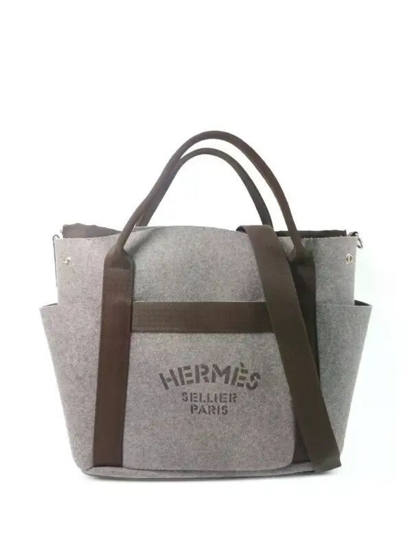 Hermès Sellier Grooming Tote Bag - Grey