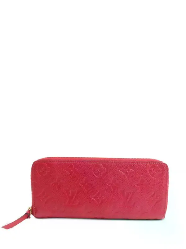 LOUIS VUITTON Clemence Monogram Empreinte Wallet - Red
