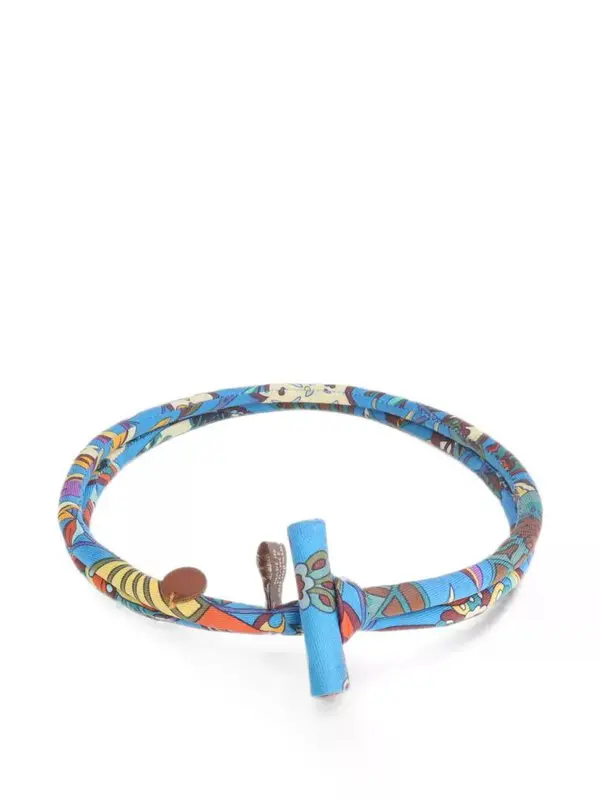 Hermès Petit H Printed Silk Necklace