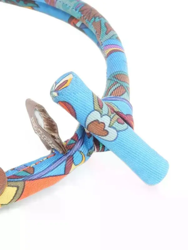 Hermès Petit H Printed Silk Necklace
