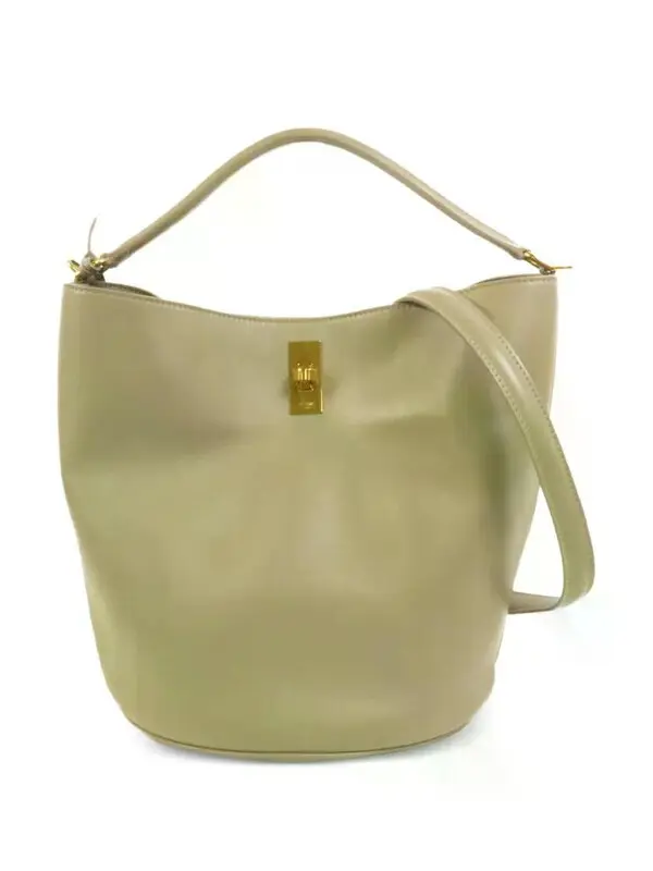 Celine 16 Bucket Leather Bag - Green