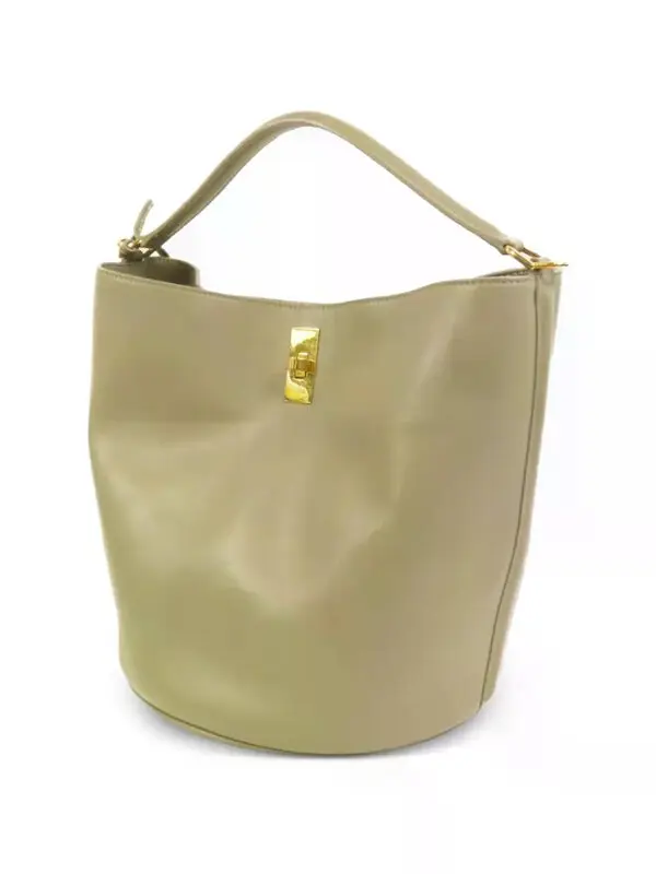 Celine 16 Bucket Leather Bag - Green