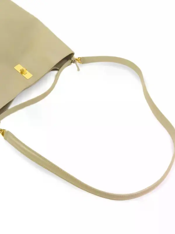 Celine 16 Bucket Leather Bag - Green