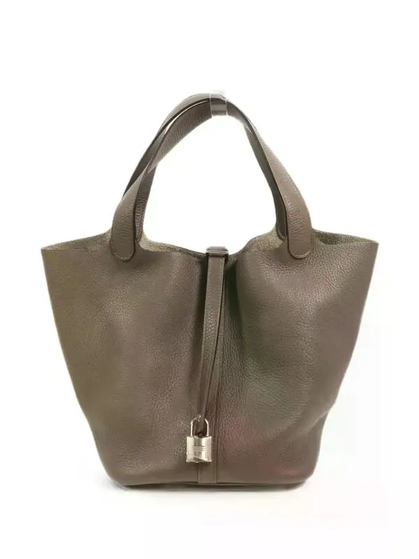 Hermès Mm Picotin Tote Bag - Grey