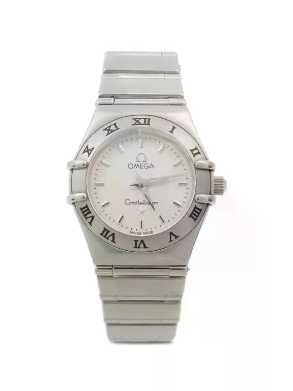 Omega Constellation Stainless Steel Quartz Watch With Roman Numeral Bezel - Neutrals