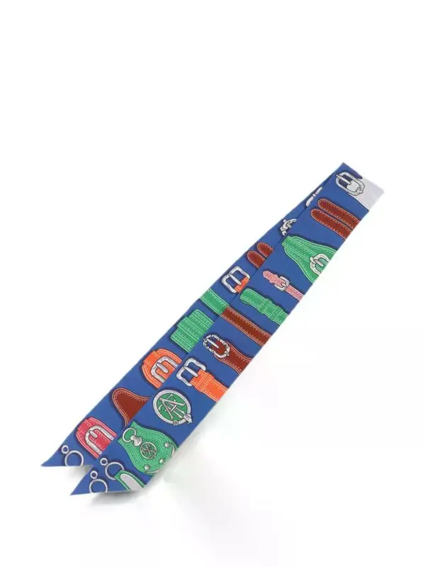 Hermès Silk Print Scarf - Blue