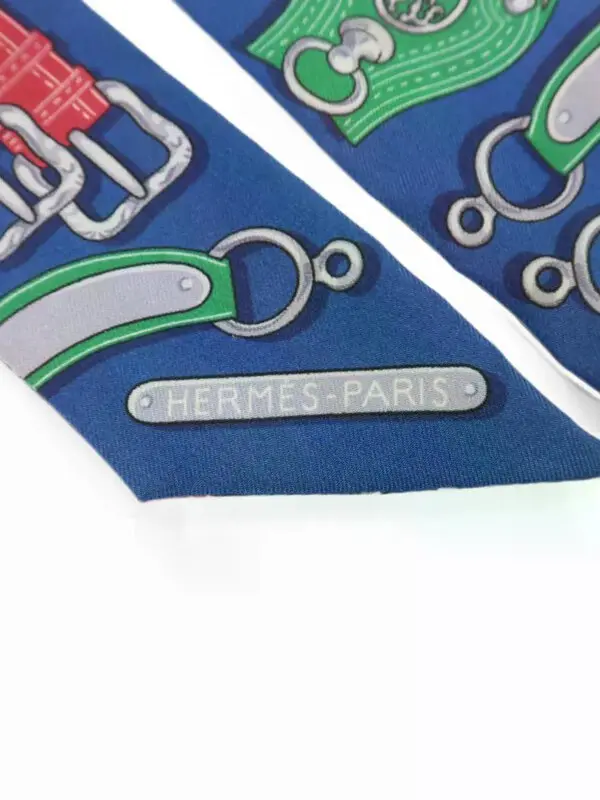 Hermès Silk Print Scarf - Blue