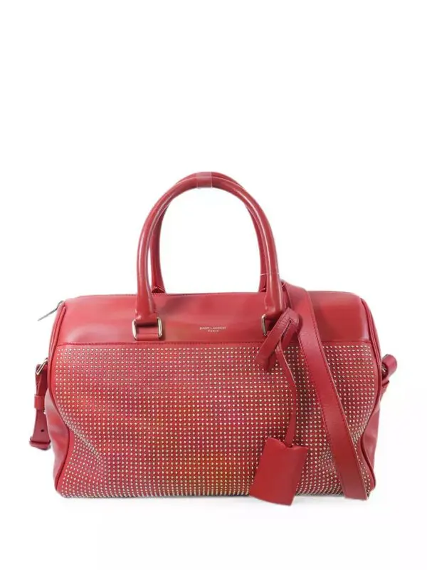 Saint Laurent Studded Shoulder Bag - Red