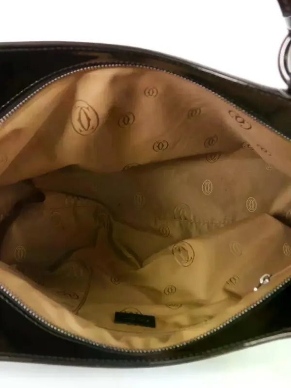 Cartier Patent Leather Embossed Logo Tote Bag