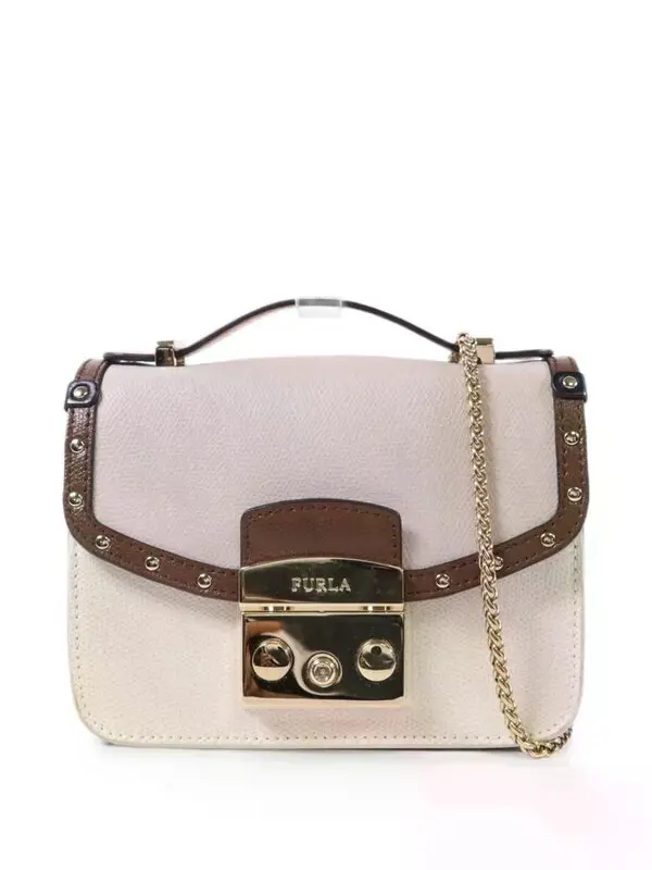 Furla Metropolis Studded Shoulder Bag - Neutrals