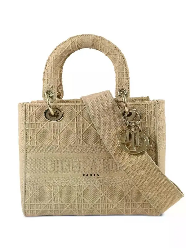 Dior Lady D-lite Tote Bag - Neutrals