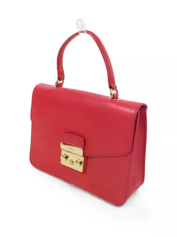 Furla Leather Shoulder Bag With Push-lock Clasp - Red