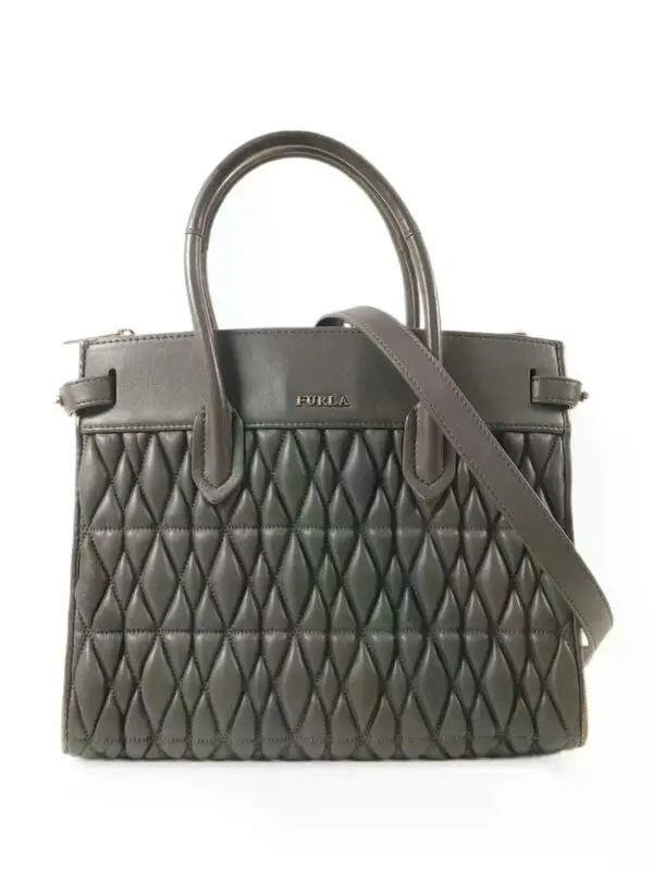 Furla Quilted Leather Tote Bag