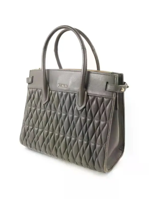 Furla Quilted Leather Tote Bag
