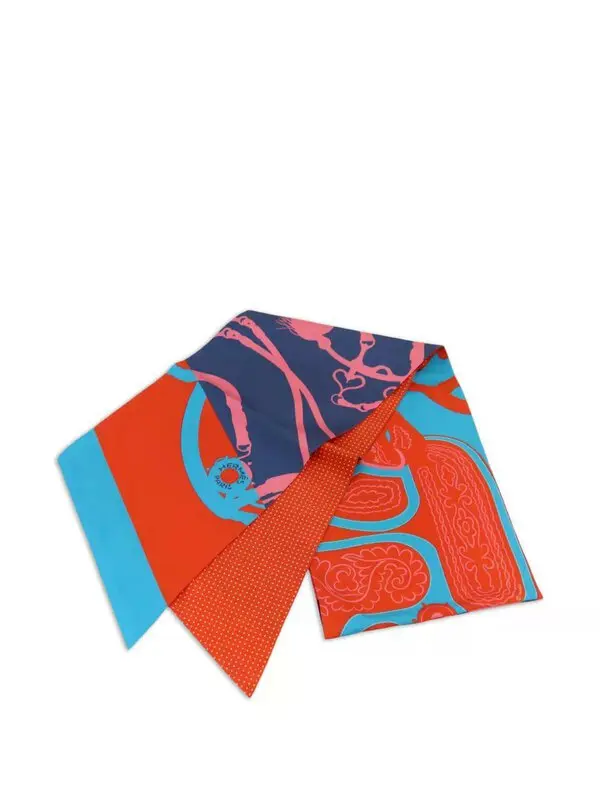 Hermès Max Twilly Silk Scarf - Orange