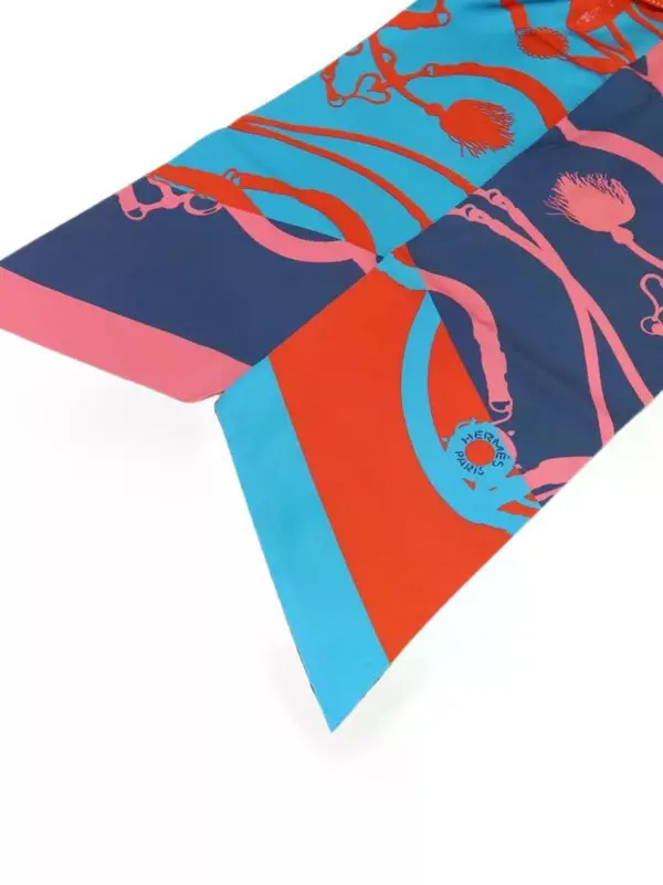 Hermès Max Twilly Silk Scarf - Orange