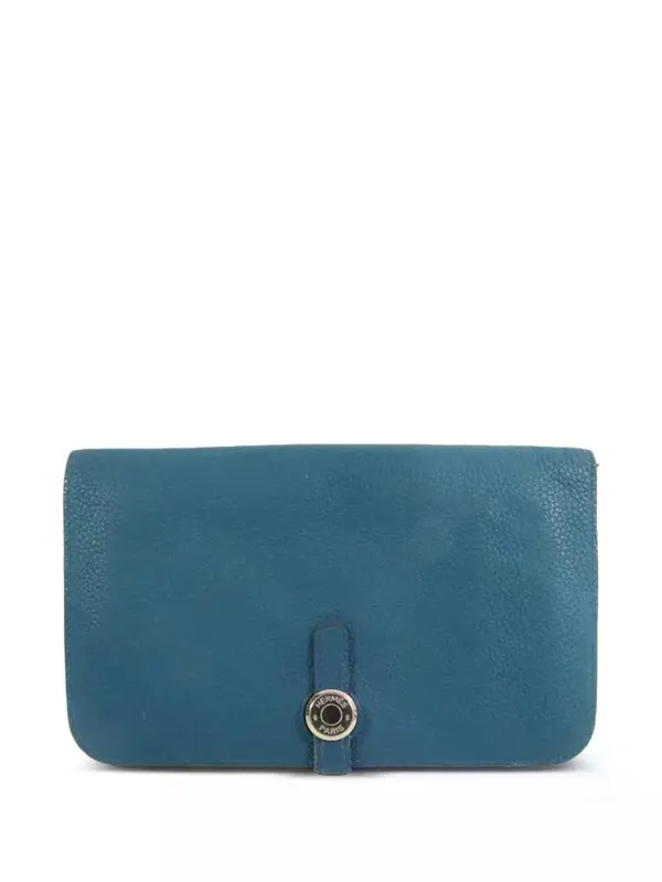 Hermès Dogon Leather Wallet - Blue