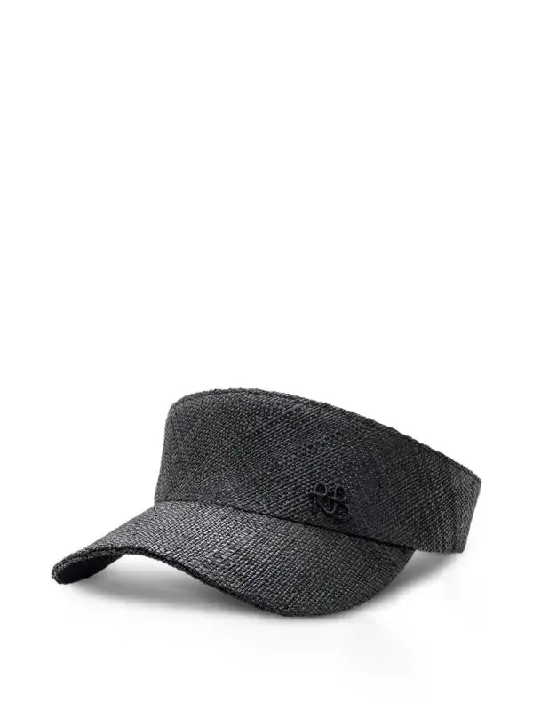 Ruslan Baginskiy Monogram Embellished Straw Visor