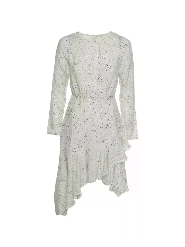 Maje Star-print Asymmetric Ruffle Dress