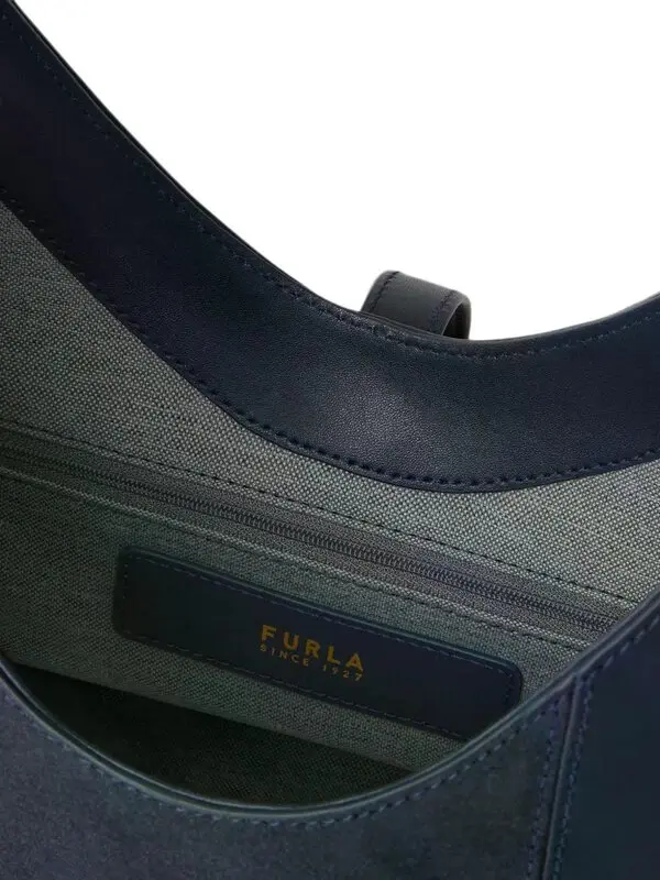 Furla Suede-panelled Leather Shoulder Bag