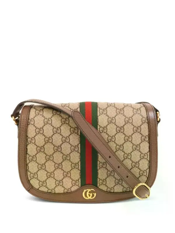 Gucci Ophidia Gg Canvas Shoulder Bag - Neutrals