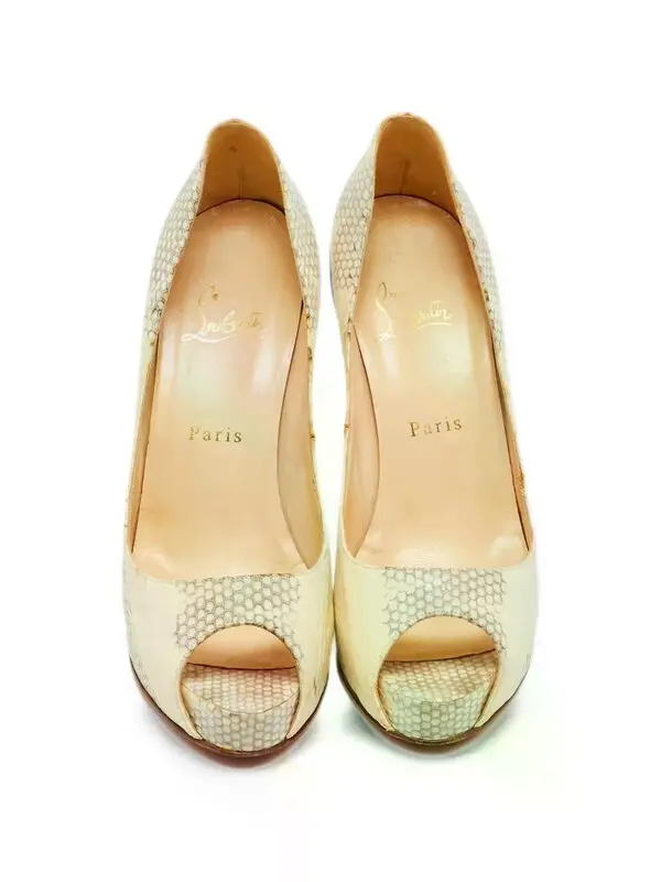 CHRISTIAN LOUBOUTIN Lady Peep Python-embossed Stiletto Pumps