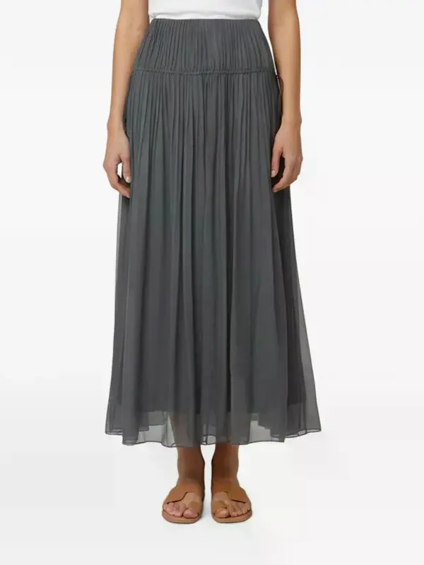 Chloé Pleated Maxi Skirt - Grey